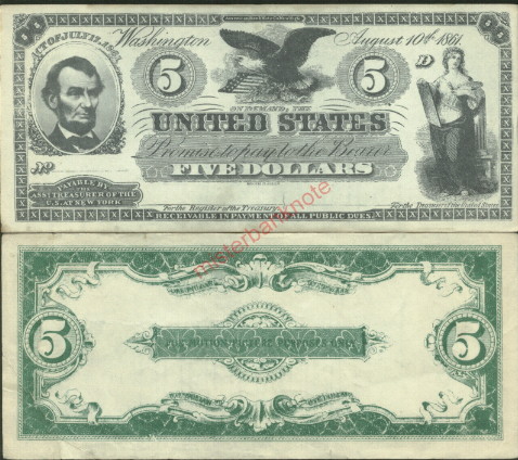 5 dollars (60) VF Banknote