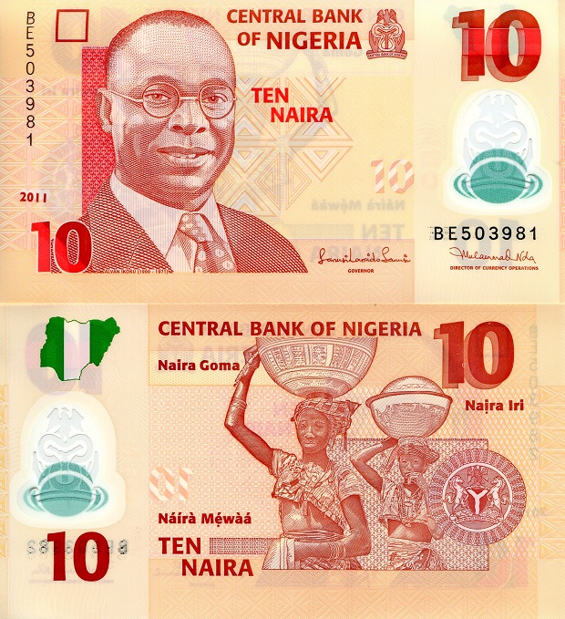 10 Naira 90 UNC Banknote